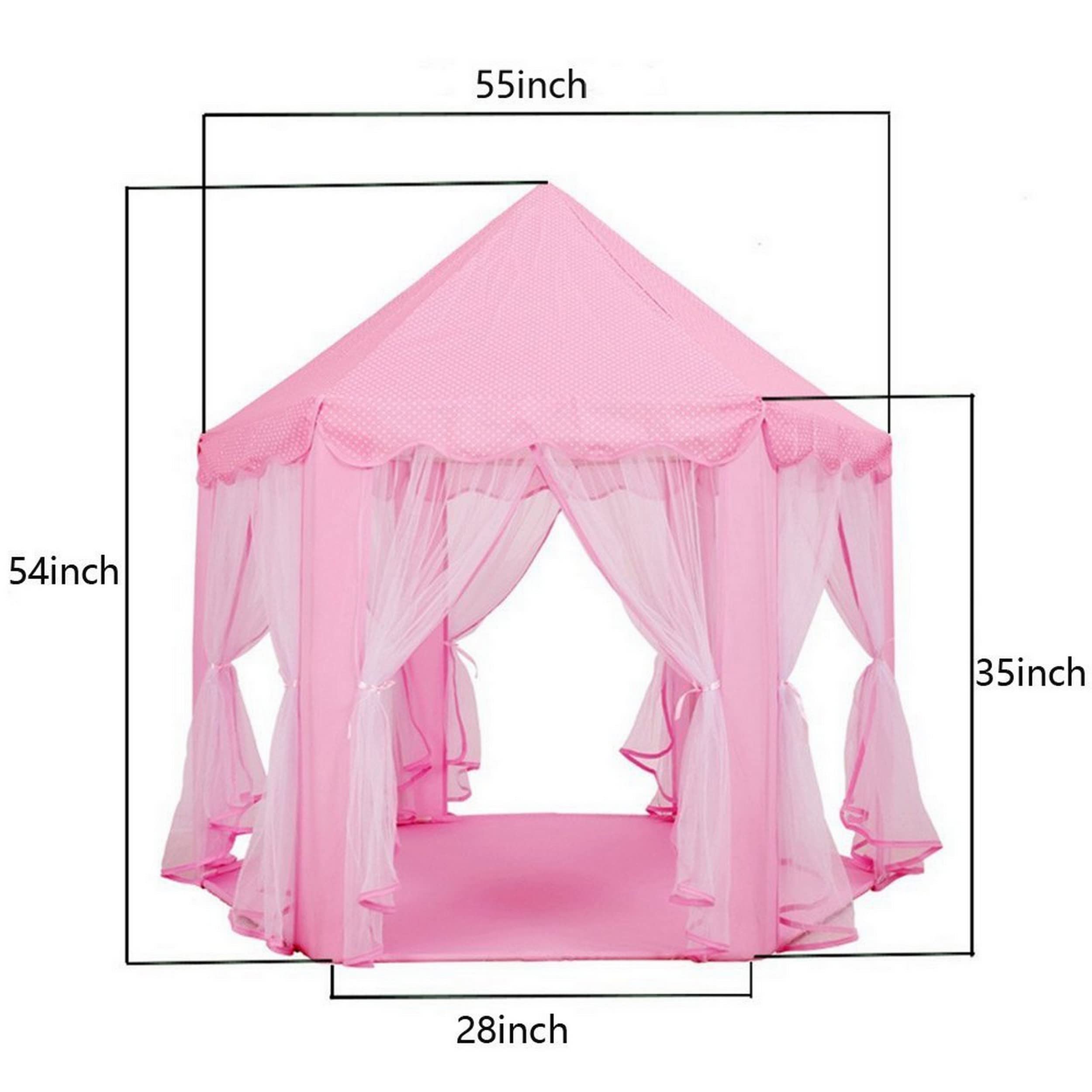 Kingmys Princess Castle Play Tent Large Fairy Playhouse Gift for All Ages, Pink