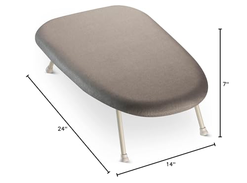 Bartnelli Tabletop Ironing Board Size 24x14 with Reinforced Steel Legs for Extra Stability, and Extra Layer Cover Padding for Smooth and Easy Ironing, Intelligent Locking System to Easily Fold Away