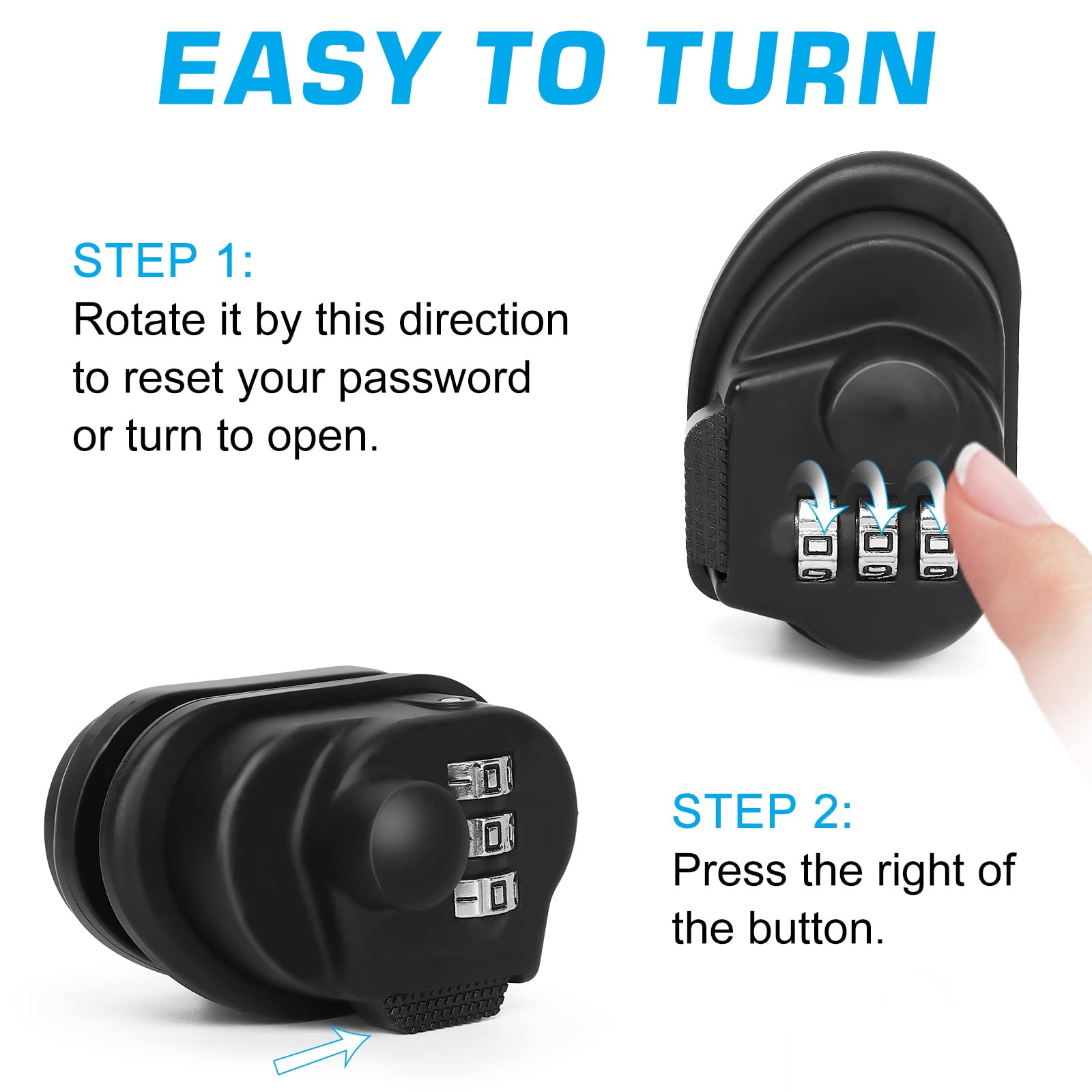 UrbanX Professional Trigger Lock - 3 Digit Combination Lock for AMT Hardballer .45 ACP - Fits Pistols, Rifles, BB Rifles & Shotguns - 1 Pack