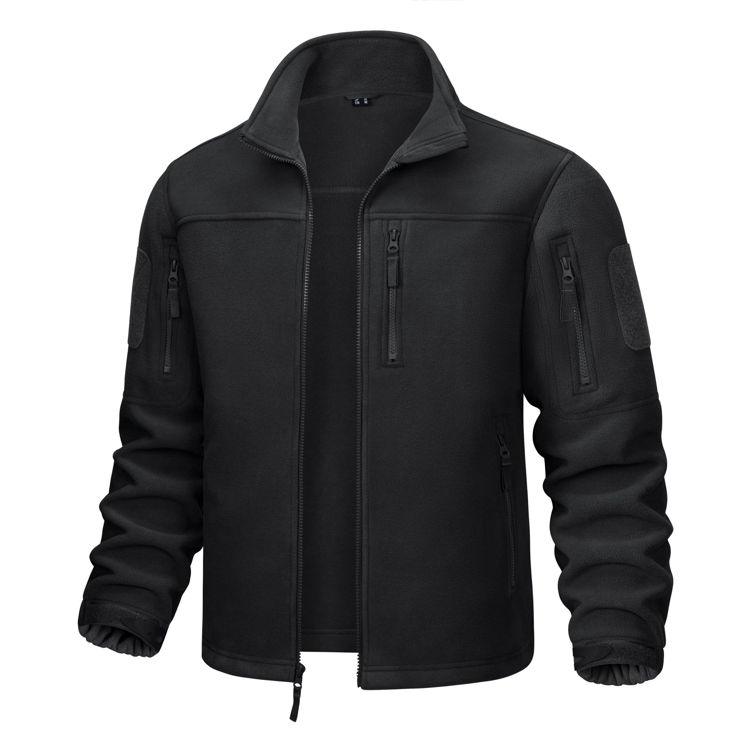CRYSULLY Fleece Jacket Men Coat Winter Military Thicken Warm Jacket Black