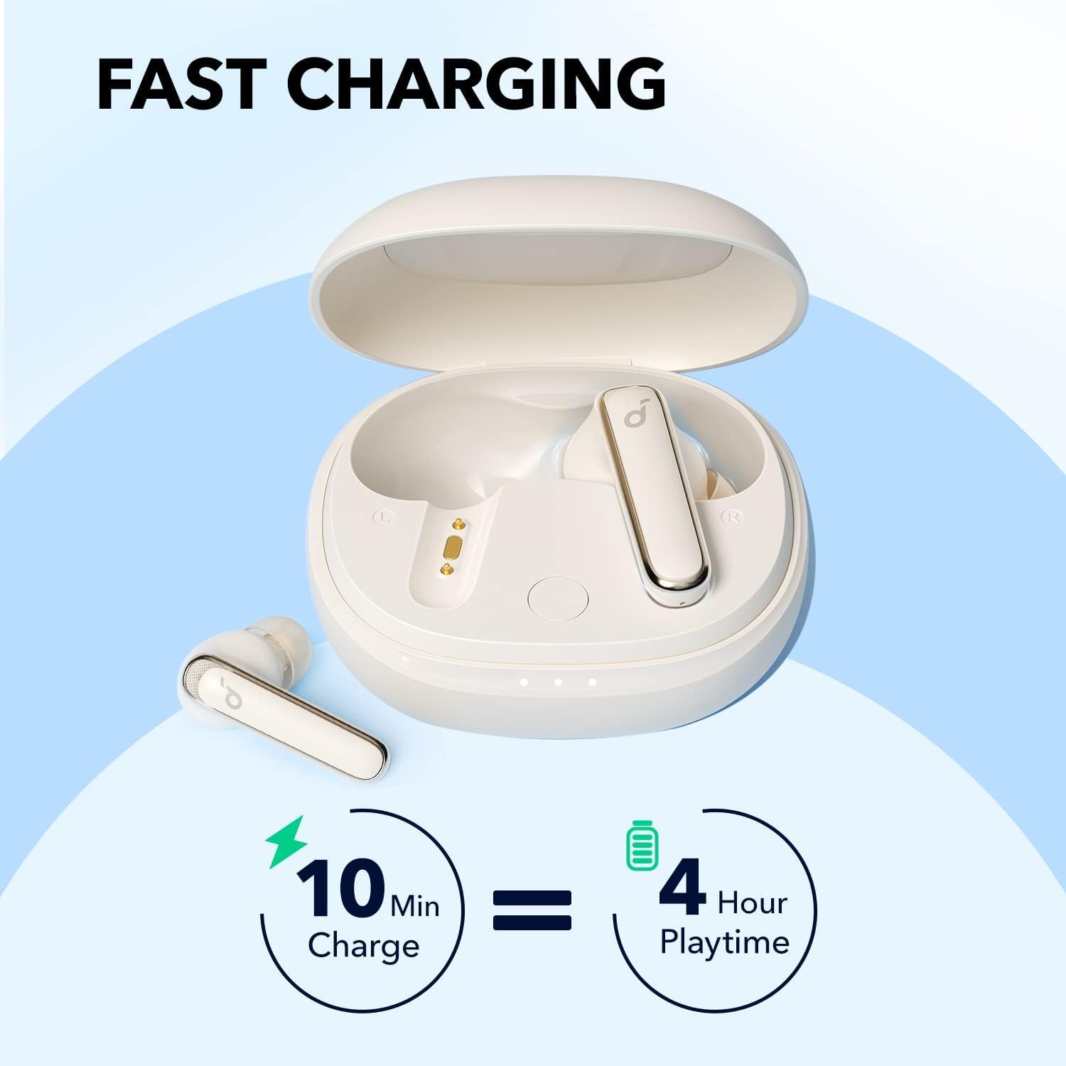 Soundcore by Anker Life P3 Noise Cancelling Earbuds, Thumping Bass, 6 Mics for Clear Calls, Multi Mode Noise Cancelling, 35H Playtime, Wireless Charging, Soundcore App, Customized Sound(Renewed)