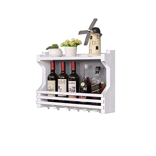 PIBM Stylish Simplicity Wine Shelf European Wrought Iron Wine Rack, Wall Hanging Wine Rack, Creative Restaurant Decoration Wine Cabinet, Gold , 60CM