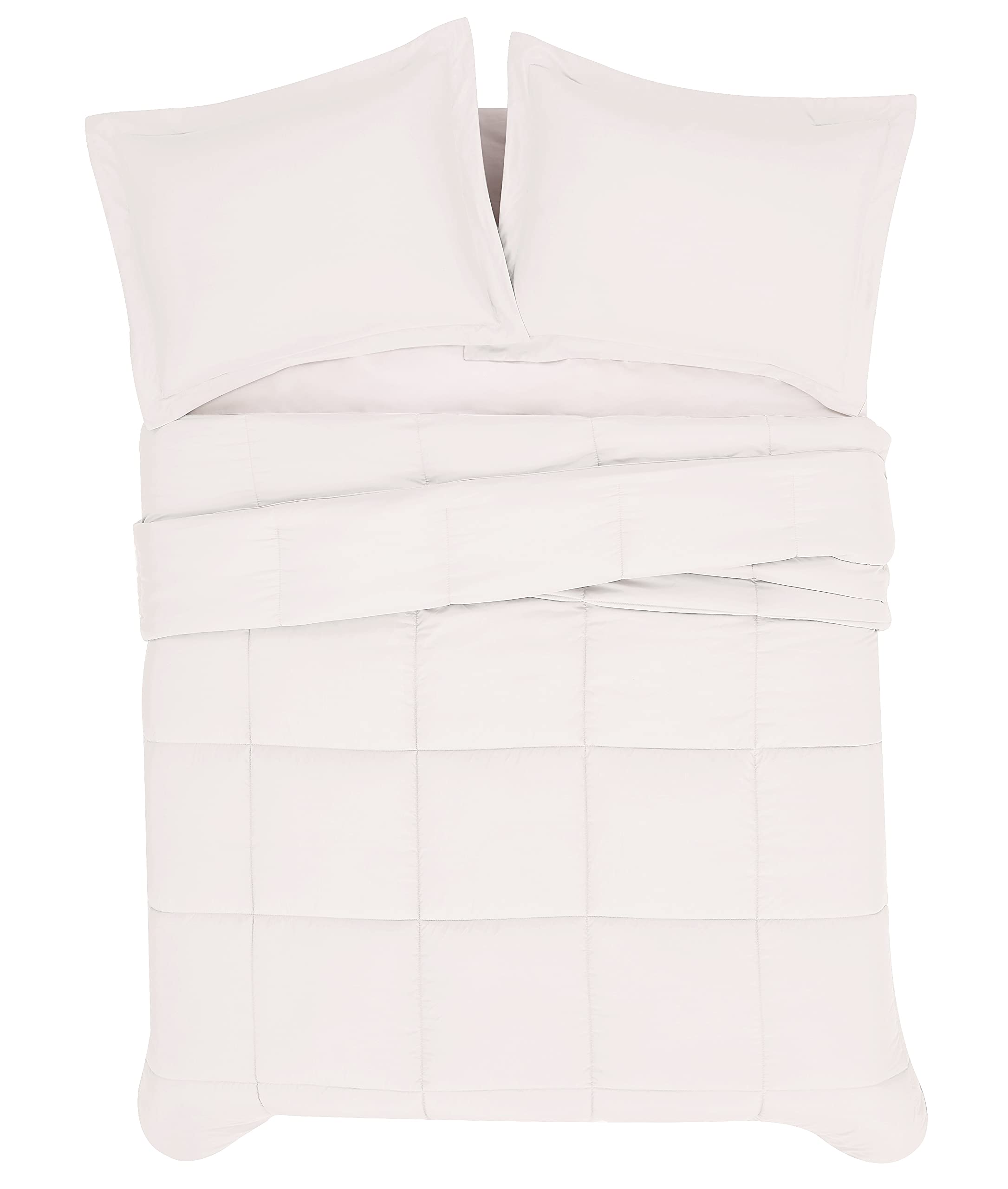 London Fog Garment Washed Solid Comforter Set White Microfiber 2-Piece Twin XL Comforter Set, Solid Themed, Adult and Teen, Oeko-TEX Certified