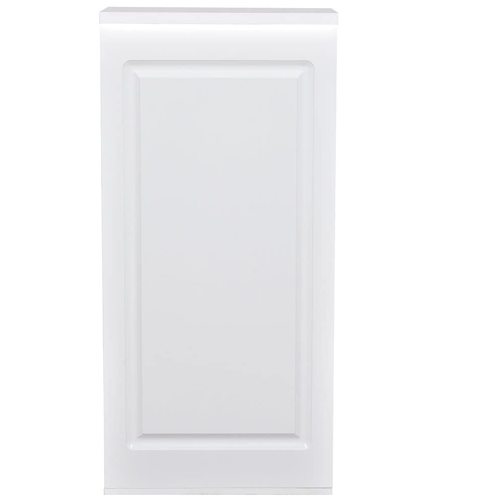 Reception Area Counter Receptionist Desk Lobby Check-in Desk with LED Lights Valencia Side Storage in White
