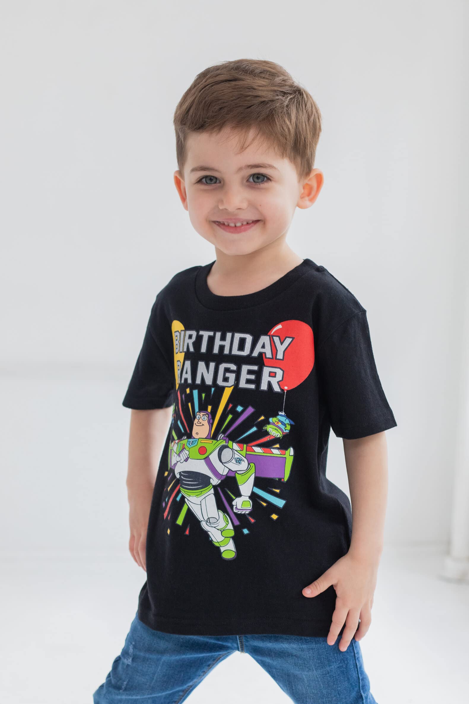 Disney Pixar Toy Story Buzz Lightyear Birthday Toddler Boys Graphic T-Shirt Toy Story Black 2T