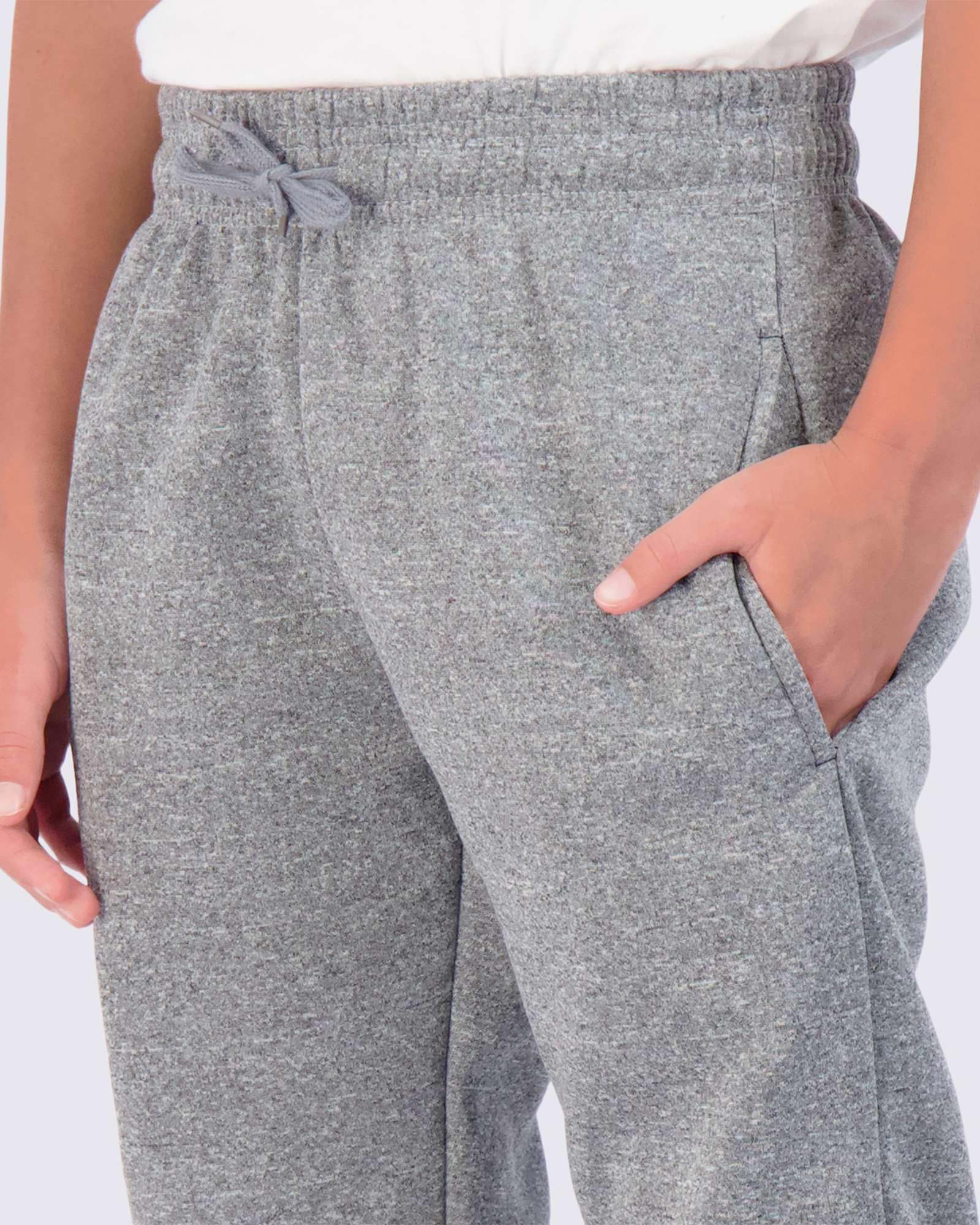 Real Essentials 3 Pack Boys Athletic Pants Sweatpants Active Kids Teen Open Bottom Fleece Youth Training Pajama Performance Workout Activewear Sports Running Quick Dry Dri Fit- Set 5,S(6-7)