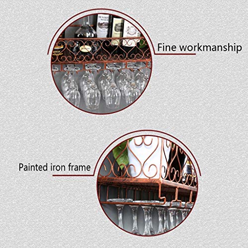 PIBM Stylish Simplicity Wine Shelf European Wrought Iron Hanging Wine Rack, Creative Wall Hanging Wine Rack, Black , 120CM
