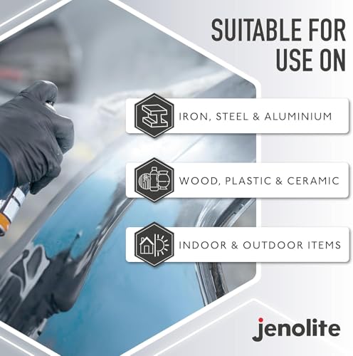 JENOLITE Directorust Spray Paint for Metal - COBALT BLUE - Gloss Finish for Indoor and Outdoor use - Multi-Surface for Metal, Plastic, Ceramic, Wood & Rusted Surfaces - 400ml (13.52fl oz), RAL5013