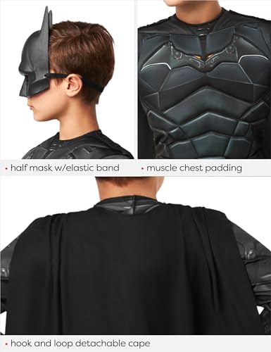 Rubies DC Comics The Batman Movie Deluxe Boy's Batman Costume for Themed Parties and Halloween, Small