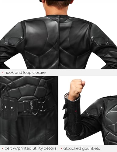 Rubies DC Comics The Batman Movie Deluxe Boy's Batman Costume for Themed Parties and Halloween, Small