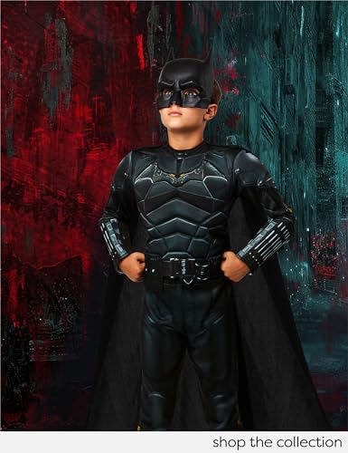 Rubies DC Comics The Batman Movie Deluxe Boy's Batman Costume for Themed Parties and Halloween, Small
