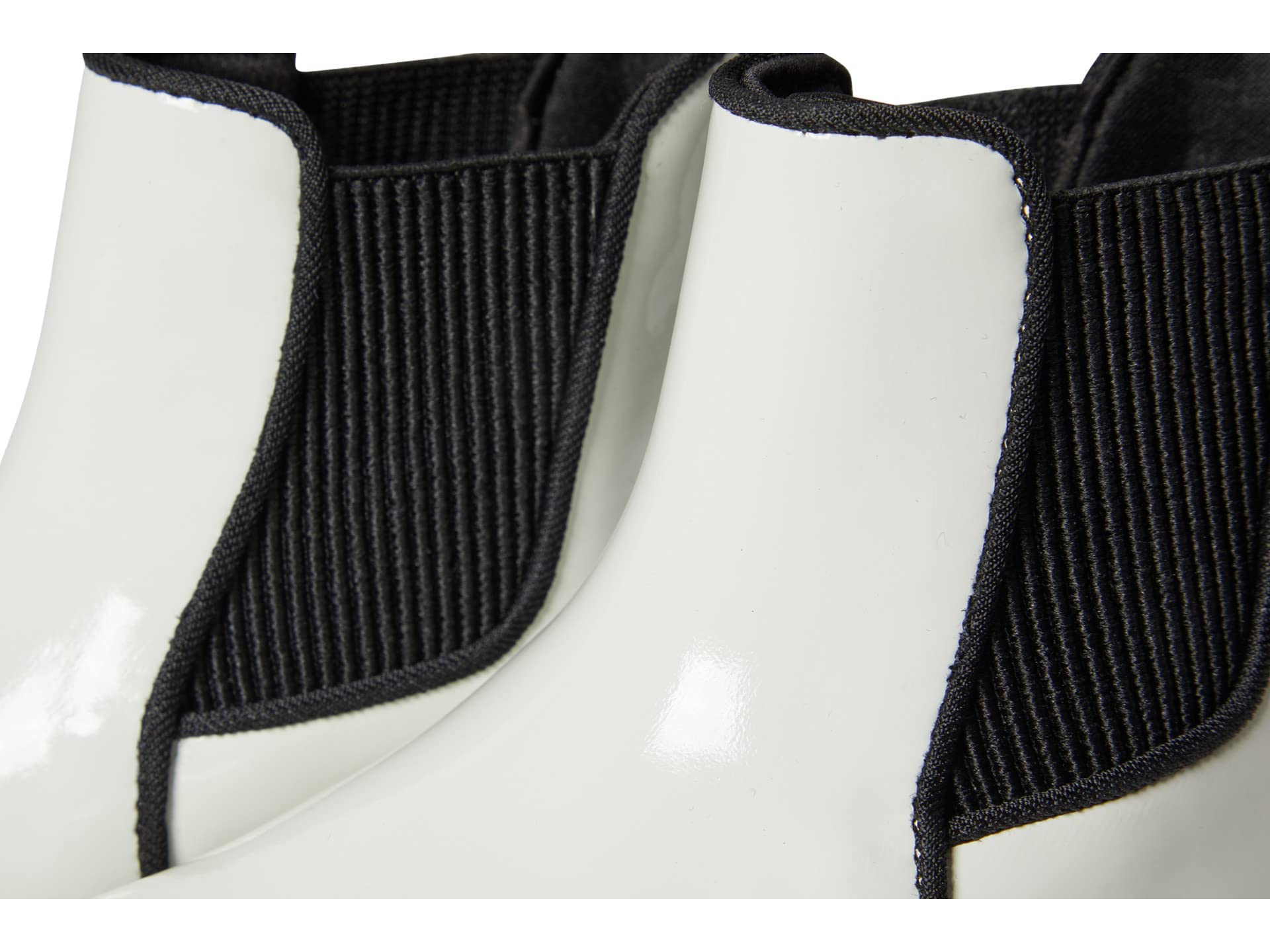 Native Shoes Kids Kensington Treklite Gloss Boots for Toddlers - Textile Lining, Synthetic Upper, and Round Toe Silhouette Shell White Gloss/Jiffy Black 8 Toddler M
