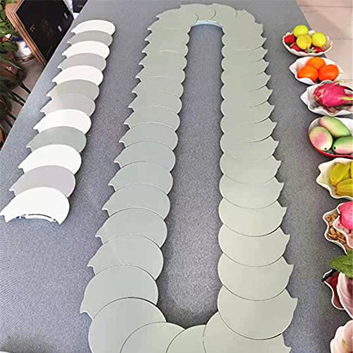 WMQ Household Long Table Rotating Manual Dining Table, Turntable Oval Dining Table, Turntable Adjustable Length Turntable