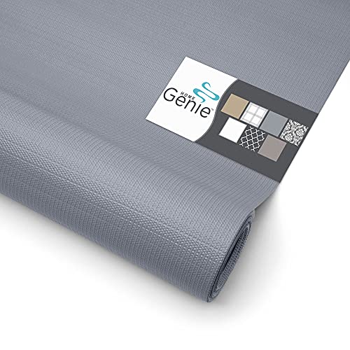 Home Genie Slip Resistant Removable Smooth Durable Drawer and Shelf Liner, Non Adhesive, Roll, DĂŠcor Kitchen Cabinet Shelves Liners, Stain Protection, Drawers, Desks, 12 Inch x 10 FT, Slate Gray