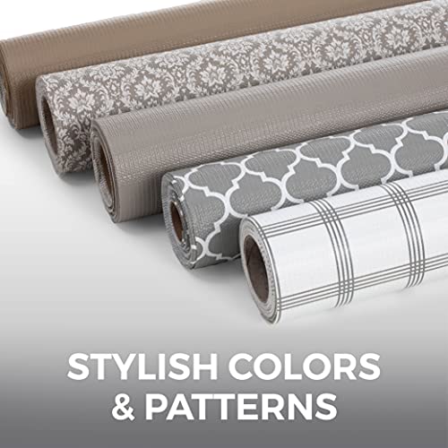 Home Genie Slip Resistant Removable Smooth Durable Drawer and Shelf Liner, Non Adhesive, Roll, Décor Kitchen Cabinet Shelves Liners, Stain Protection, Drawers, Desks, 12 Inch x 10 FT, Slate Gray