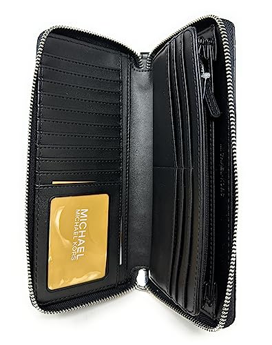MICHAEL Michael Kors Jet Set Travel Continental Wallet Wristlet (Black)