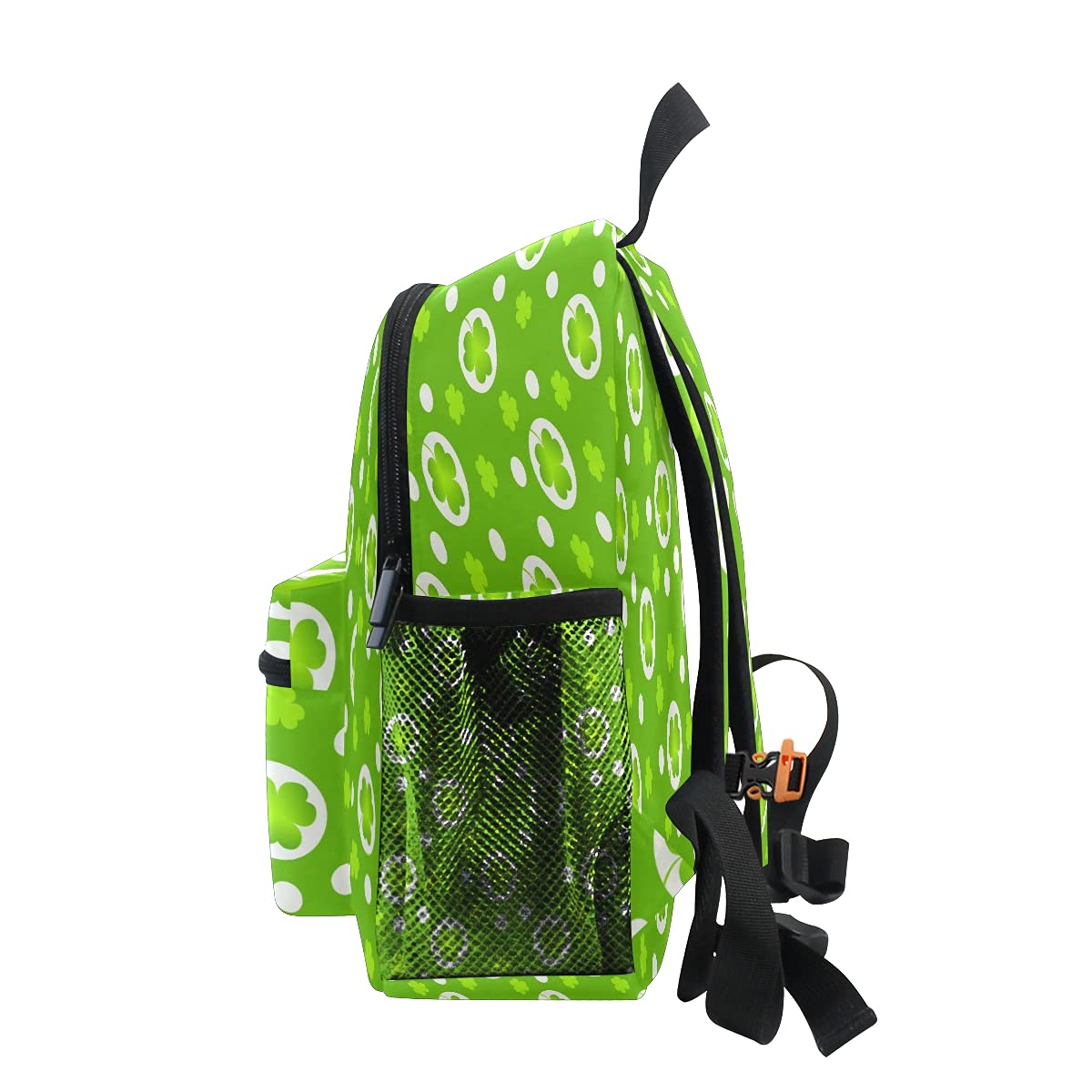 Lucky Clover St Patrick's Day Kids Backpack Boys Girls Toddler Bookbag for Elementary School Kindergarten Preschool Children Travel With Chest Strap