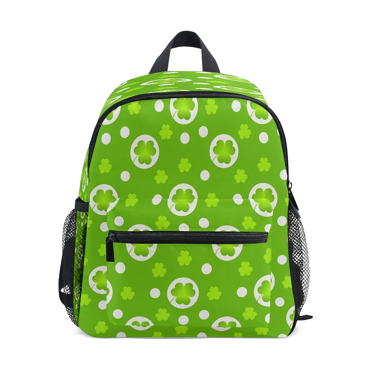 Lucky Clover St Patrick's Day Kids Backpack Boys Girls Toddler Bookbag for Elementary School Kindergarten Preschool Children Travel With Chest Strap