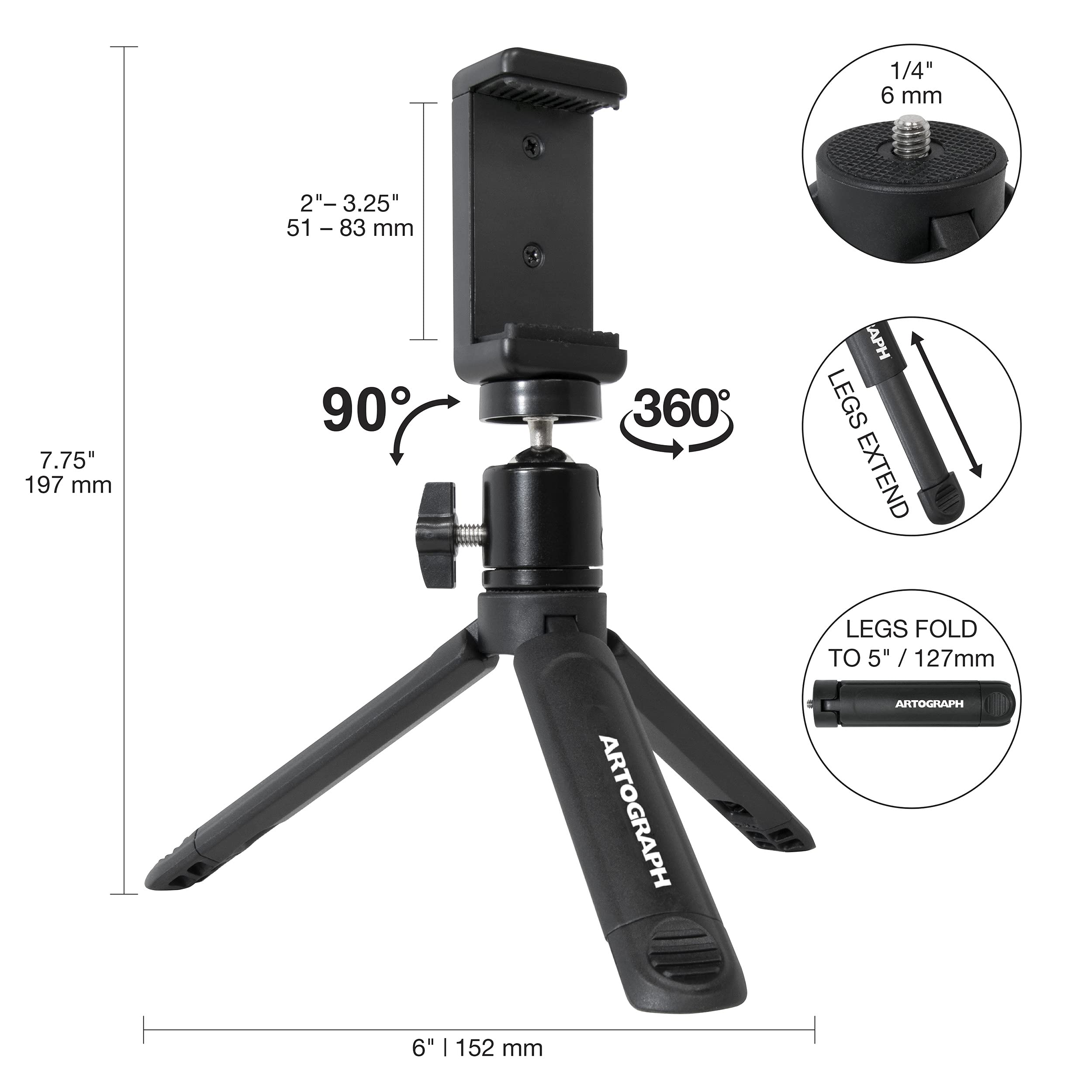 Artograph Mini Tripod Tabletop Stand