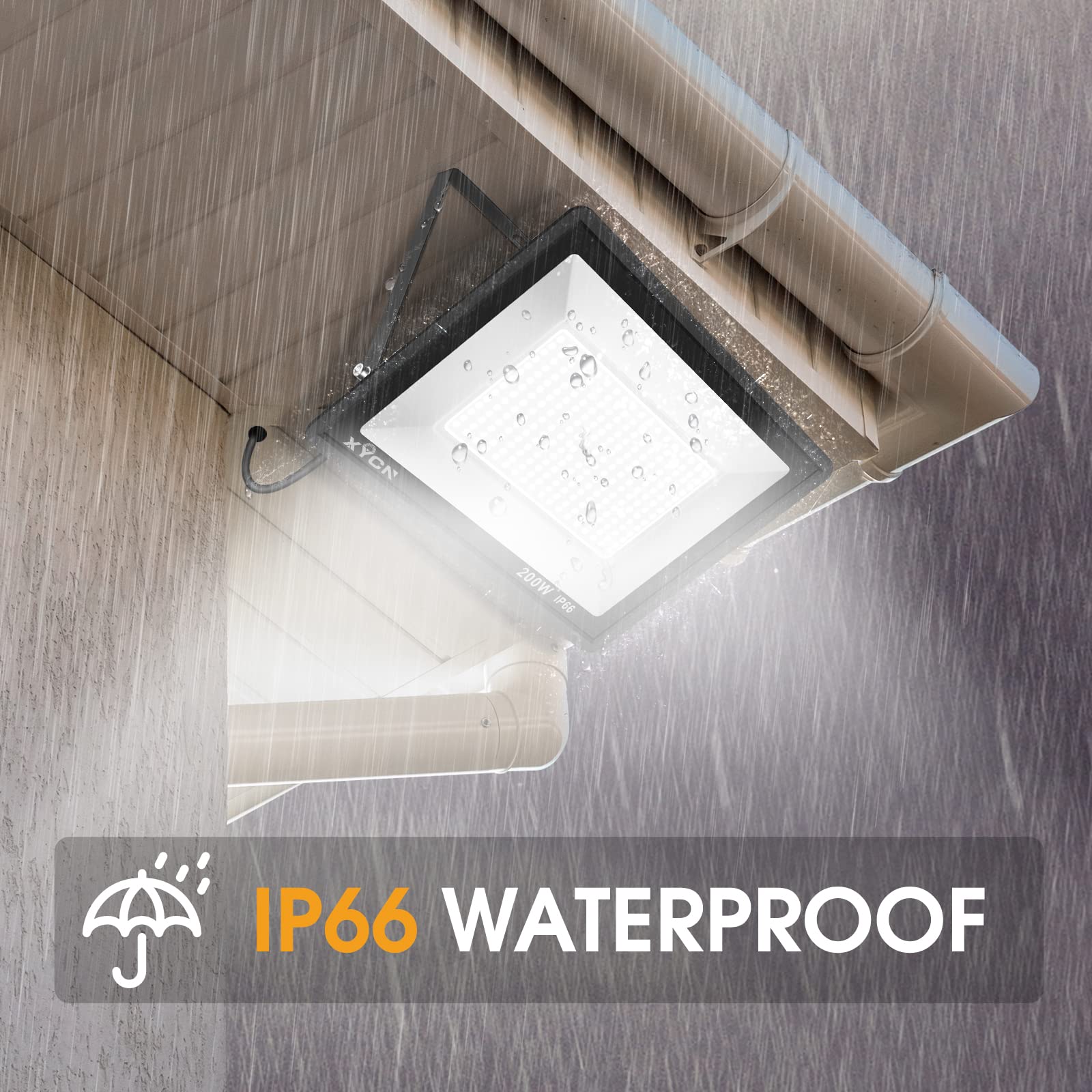 XYCN 150W LED Flood Light Outdoor,2 Pack 15500LM Super Bright Security Light,IP66 Waterproof Outdoor Floodlight,5000K Daylight White LED Exterior Light for Basketball Court, Stadium, Playground