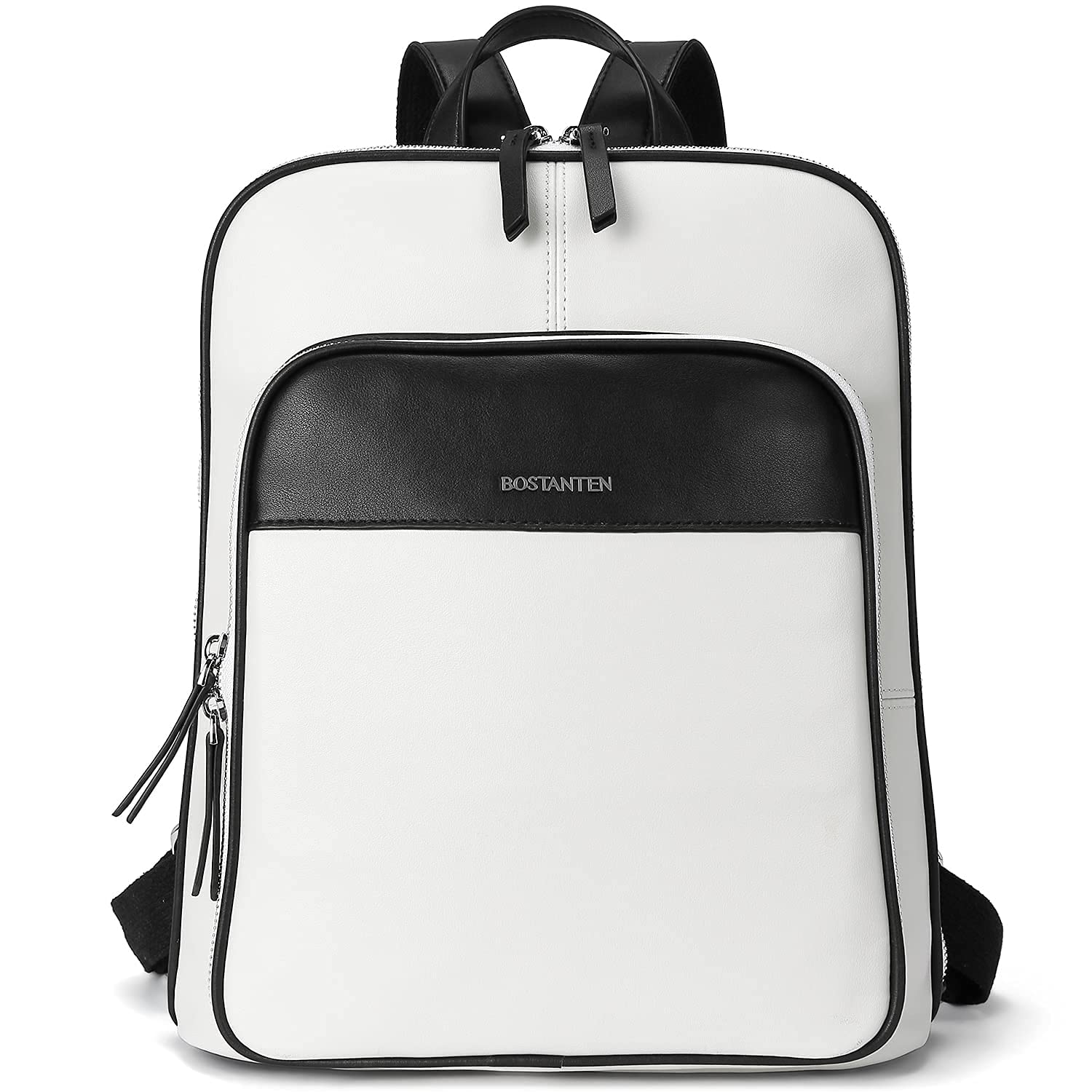 BOSTANTEN Backpack Purse for Women and Briefcase for Women Leather Laptop Bag Business Work Tote Stylish Black
