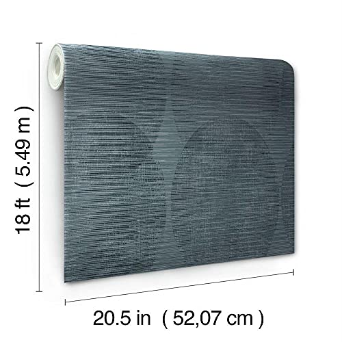 RoomMates RMK12226PLW Nikki Chu Indigo Blue Sahara Peel and Stick Wallpaper,1 roll - 20.5 inches wide x 18 feet