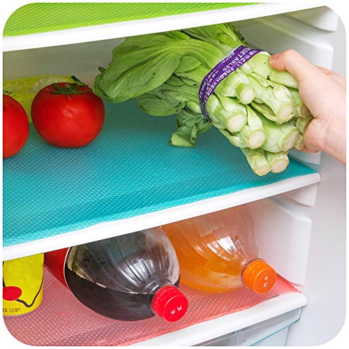 Multifunction Refrigerator Mats,1pc Washable Non Slip Fridge Mats Liners,Waterproof Adjustable Fridge Mats for Freezer Cupboard Drawers