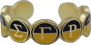 Sigma Gamma Rho (SGR) Sorority Gold Friendship Ring