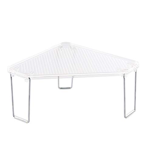 InterDesign Linus Corner Storage Shelf for Kitchen Cabinets, Countertops, Pantries - Clear