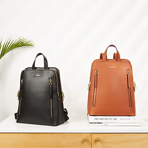BOSTANTEN Leather Backpack for Woman Work Travel Backpack Stylish Ladies Shoulder Bags