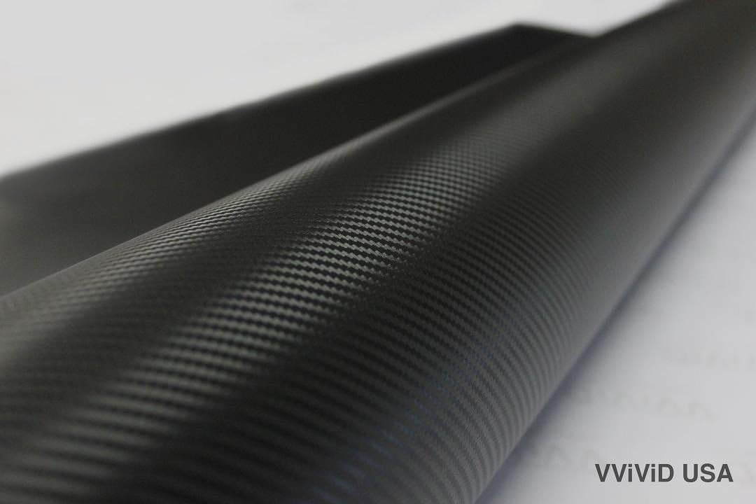 VViViD XPO Black Carbon Fiber Car Wrap Vinyl Roll Featuring Air Release Technology (2ft x 5ft)