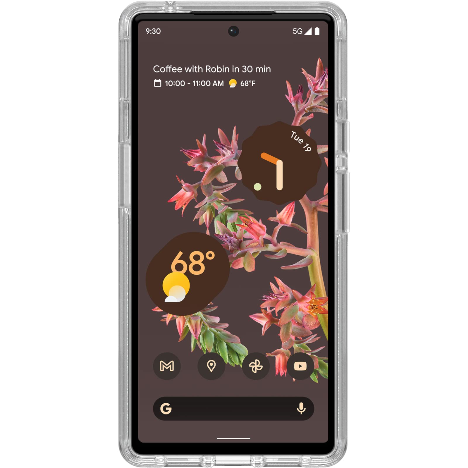 OtterBox Pixel 6 Symmetry Series Case - Stardust, Ultra-Sleek, Wireless Charging Compatible, Raised Edges Protect Camera & Screen