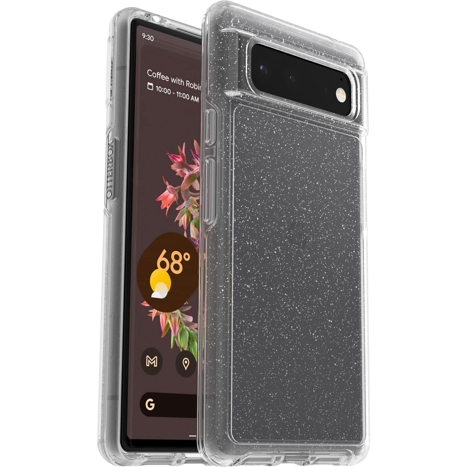 OtterBox Pixel 6 Symmetry Series Case - Stardust, Ultra-Sleek, Wireless Charging Compatible, Raised Edges Protect Camera & Screen
