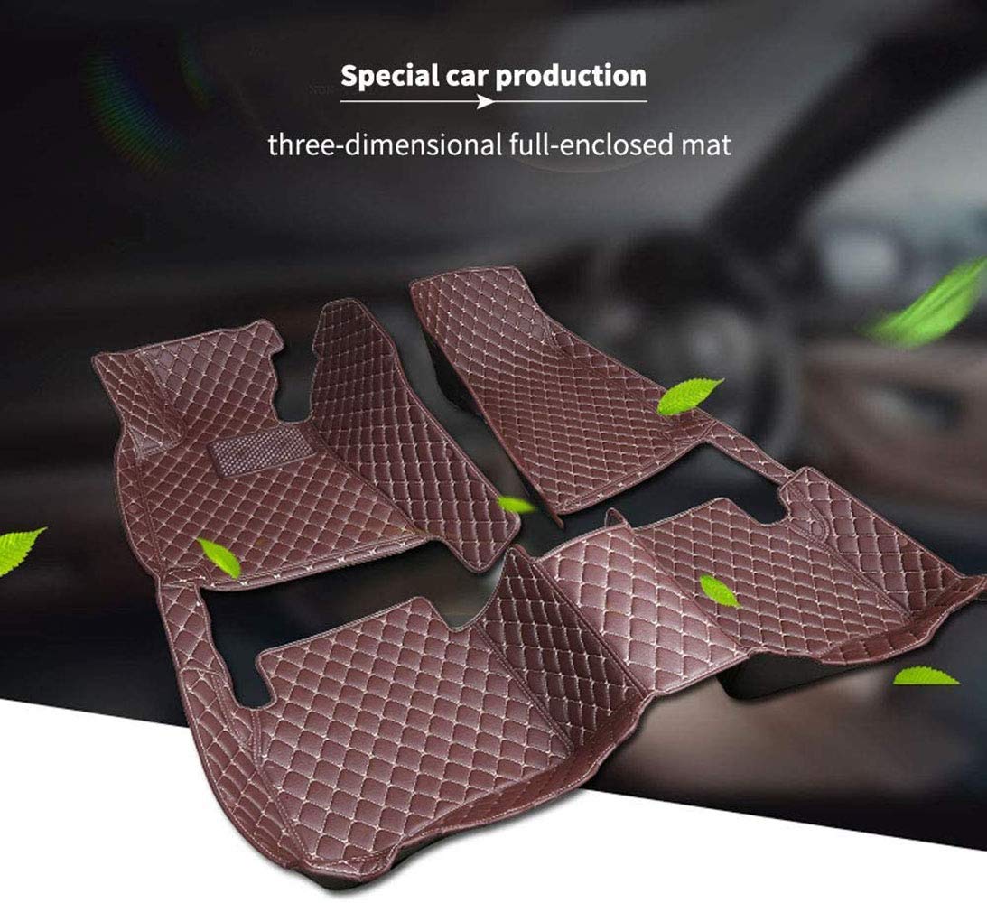 Car Floor Mats for Volvo - S60 2011-2017 Full Coverage Foot Pad All Weather Anti-Slip Waterproof Dustproof Interior Protection Luxury PU Leather Custom Auto Carpe QUUFAA (Beige,S60 2011-2017 Year)