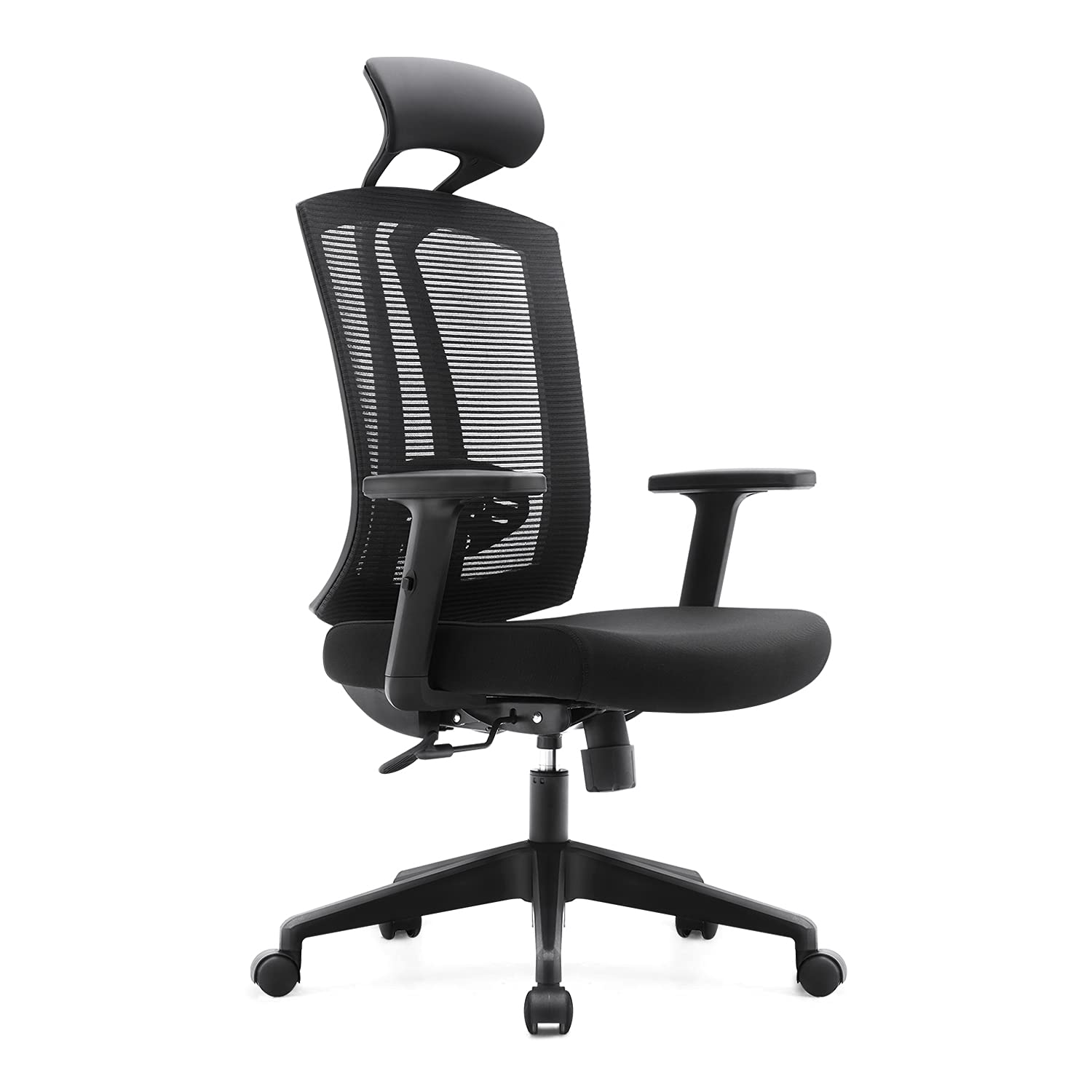 TUOMUR Office Chair Ergonomic Desk Chair Breathable Mesh Computer Chair Adjustable Height with Lumbar Support Armrest Executive Rolling Swivel Adjustable Task Chair for Home Office, Black