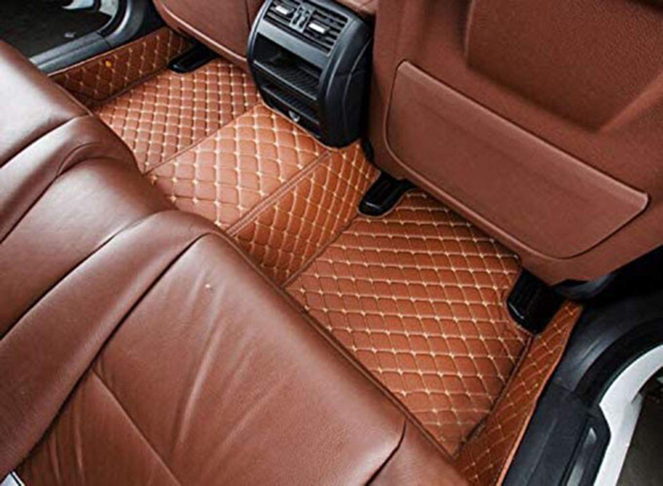 Car Floor Mats for Volvo - S60 2011-2017 Full Coverage Foot Pad All Weather Anti-Slip Waterproof Dustproof Interior Protection Luxury PU Leather Custom Auto Carpe QUUFAA (Beige,S60 2011-2017 Year)
