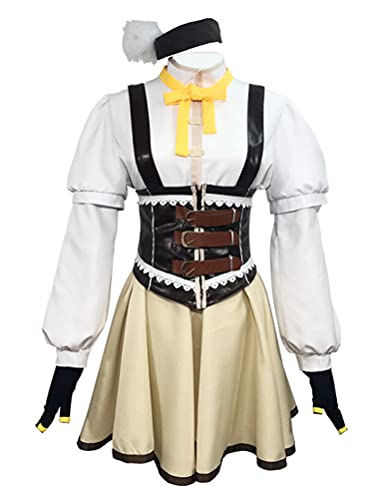 BoerMee Tomoe Mami Cosplay Costume Puella Magi Madoka Magica Cosplay Dress Anime Lolita Skirt Halloween (Tomoe Mami, S)