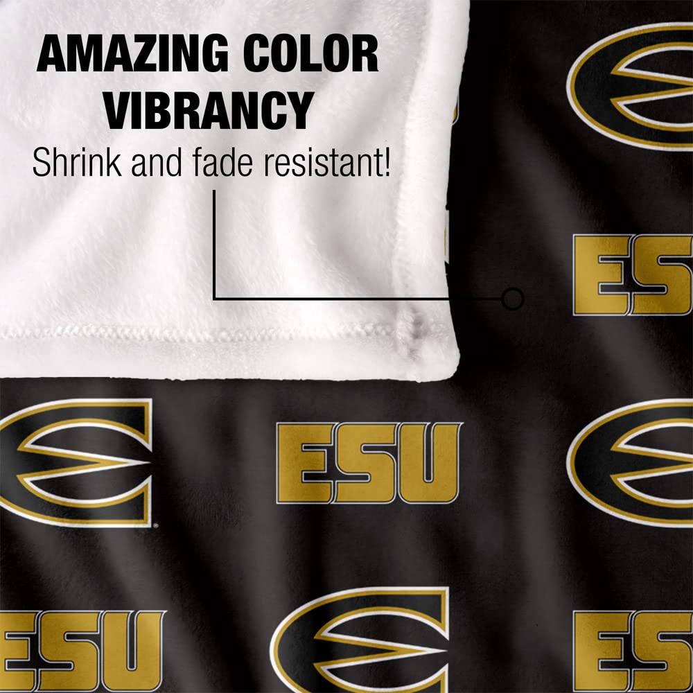 Emporia State University Hornets Blanket, 36"x58", Logo Pattern, Silky Touch Super Soft Throw
