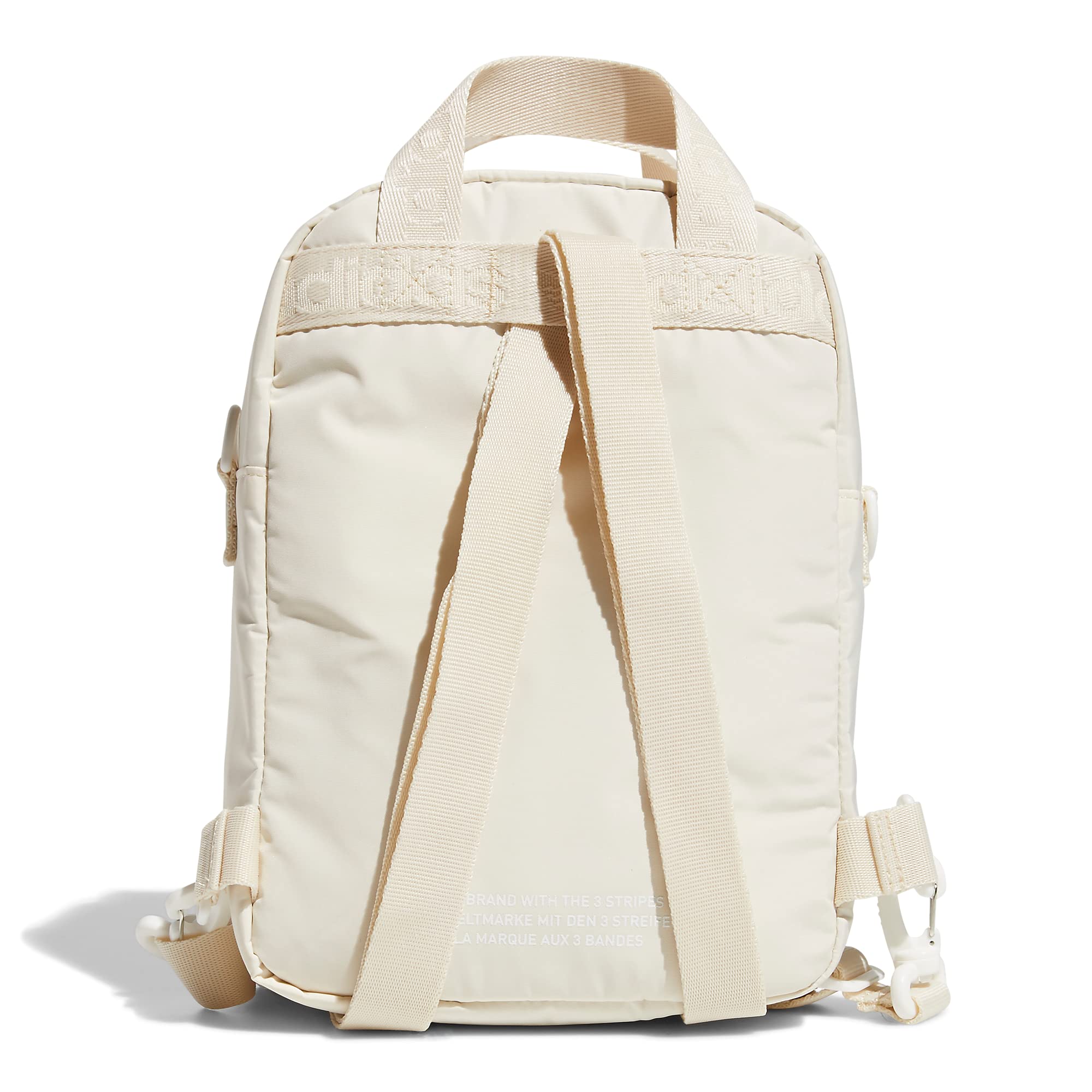 adidas Originals Micro Backpack Small Mini Travel Bag, Wonder White/White, One Size