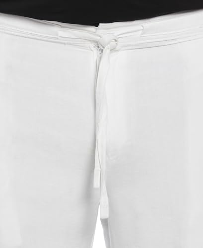Cubavera Men's Linen-Blend Pants with Drawstring (Size Small-5X Big & Tall), Brilliant White, 2X/30 Inseam