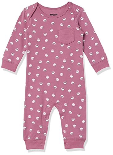 Amazon Essentials Disney | Marvel | Star Wars | Princess Baby Girls' Cotton Coveralls, Pack of 3, Star Wars Tiny Rebel, 18 Months