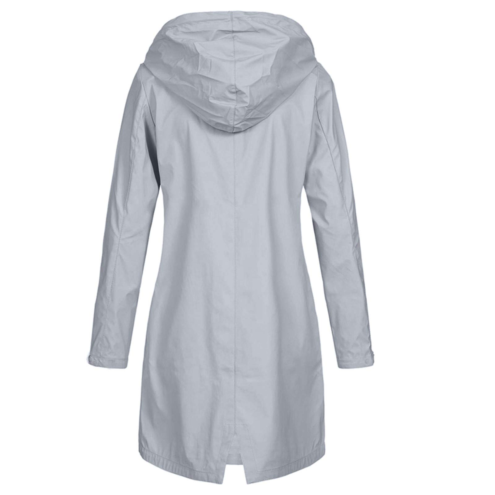 Aniywn Rain Jacket Women Lightweight Raincoat Waterproof Windbreaker Zipper Button Climbing Outdoor Hooded Trench Coats