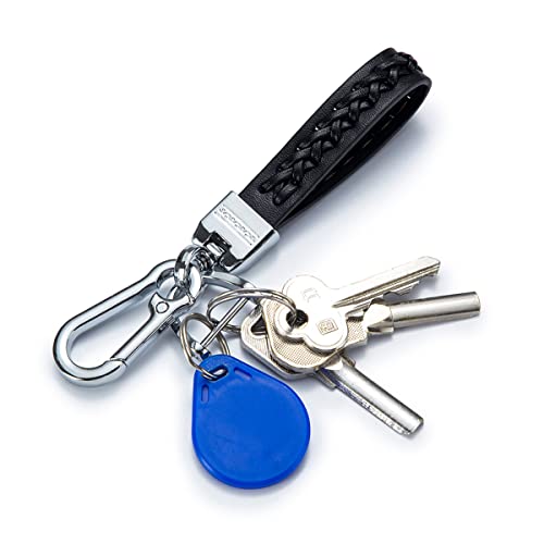 Universal Men & Women PU Leather Keychain Accessories Metal Car Key Chain Ring, purple