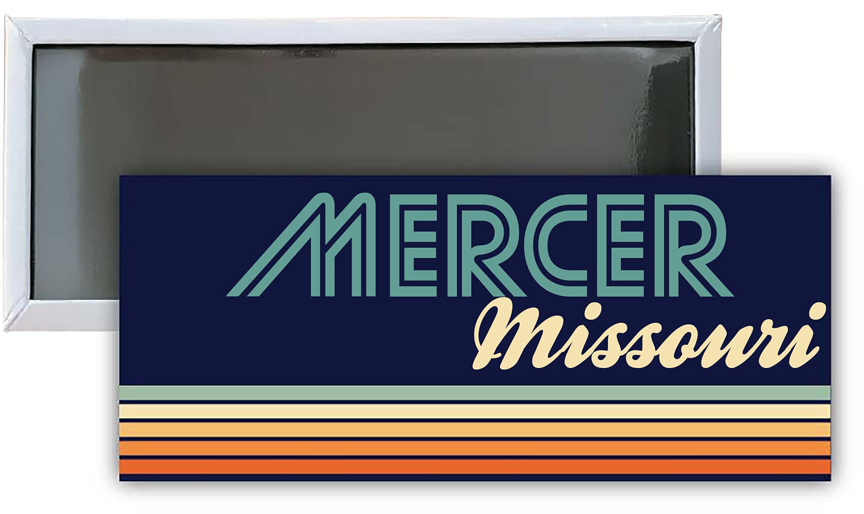 Mercer Missouri Souvenir 4.75x2-Inch Rectangle Fridge Magnet Retro Design