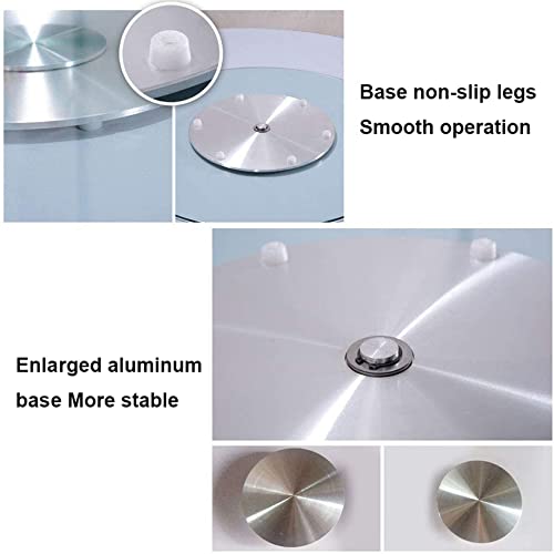 nycsuoani 80 cm (30 inch) Lazy Susan for Table,Tempered Glass Lazy Susan Turntable Round Clear Dining Table Tray Tabletop Organizer