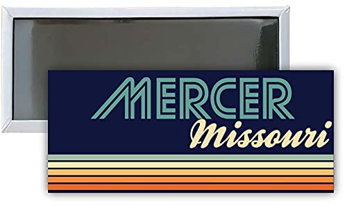 Mercer Missouri Souvenir 4.75x2-Inch Rectangle Fridge Magnet Retro Design