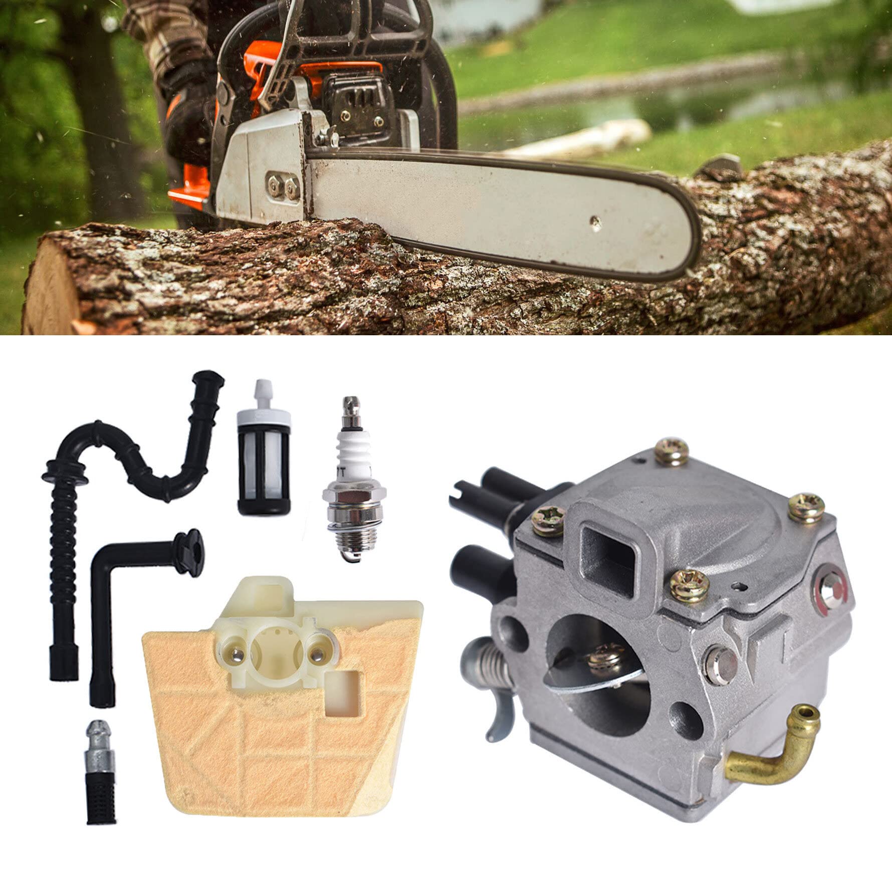 munirater Carburetor Replacement for MS340 MS360 034 036 Chainsaw Parts 1125 120 0651 Replacement for Zama C3A-S31A 1125 120 1612