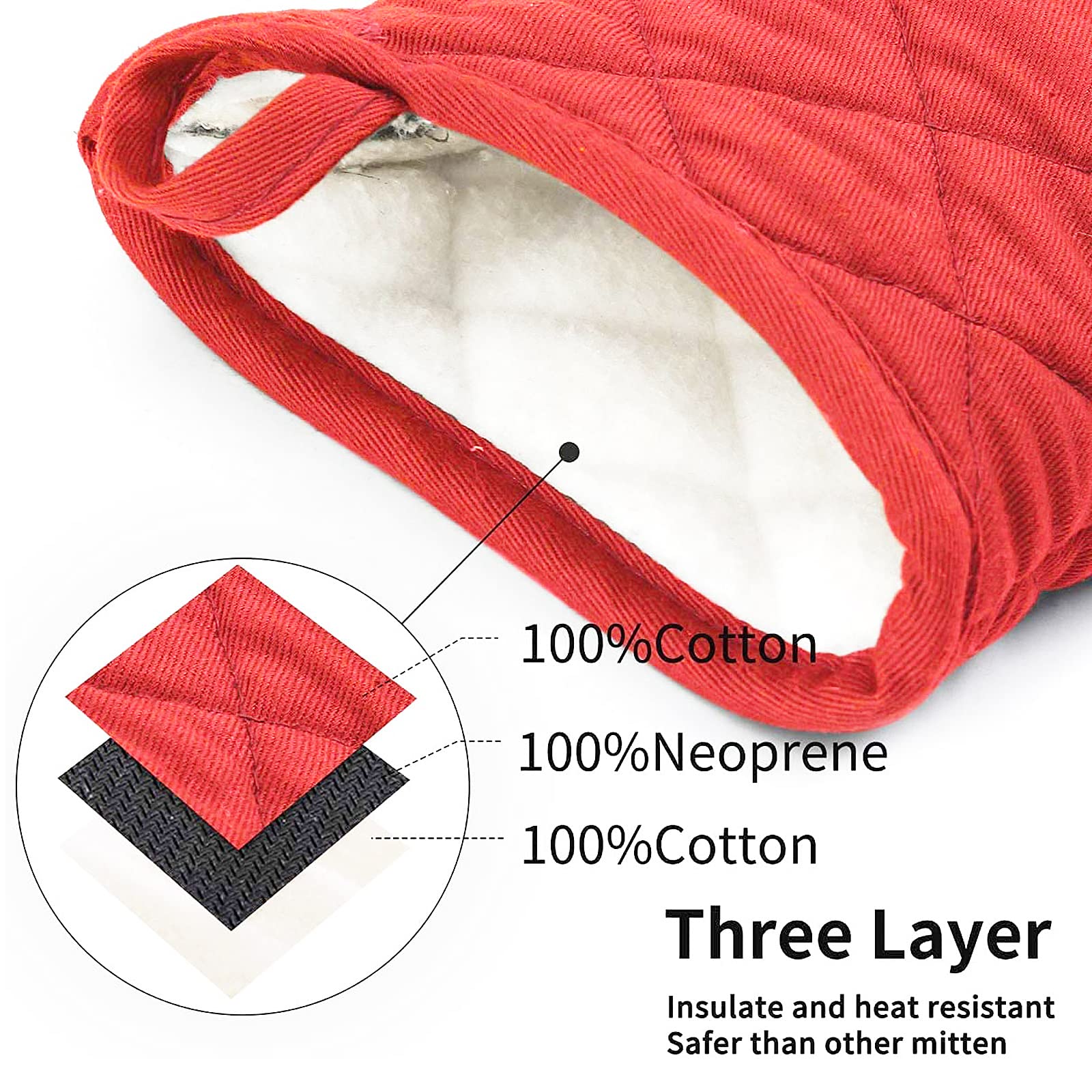 1 Pair Short Oven Mitts, Heat Resistant Silicone Kitchen Mini Oven Mitts for 500 Degrees, Non-Slip Grip Surfaces and Hanging Loop Gloves, Baking Grilling Barbecue Microwave Machine Washable