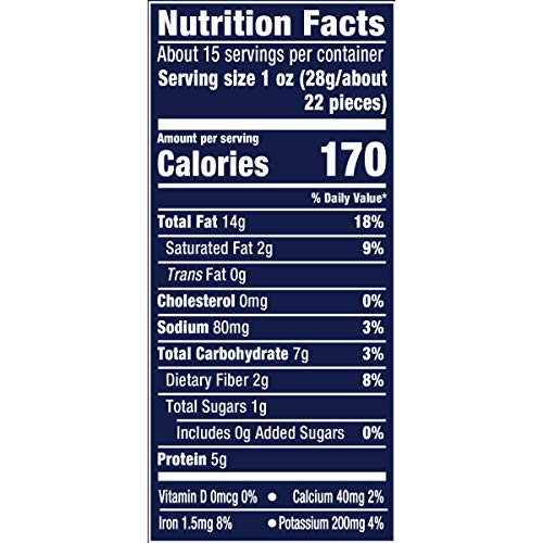 PLANTERS Deluxe Mixed Nuts with Hazelnuts, 15.25 oz. Resealable Canister - Cashews, Almonds, Hazelnuts, Pistachios & Pecans Roasted in Peanut Oil with Sea Salt - Kosher Savory Snack