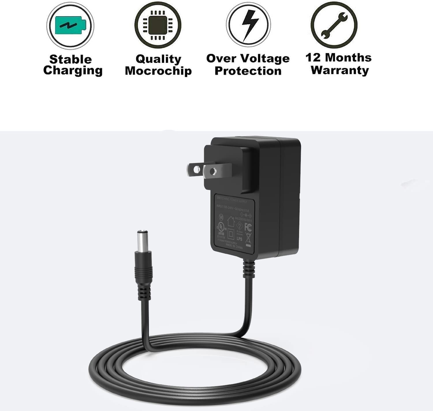 Charger Fit for Bose-SoundLink Mini(1st Gen only) Speaker 413295 359037-1300 371071-0011, SoundDock XT 626209-1300 PSA10F-120 Wireless AC Power Supply Adapter Cord
